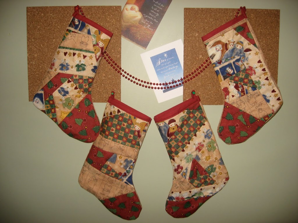 Patchwork Crazy Quilt Nativity Christmas Stockings ⋆ Quilting Down ...